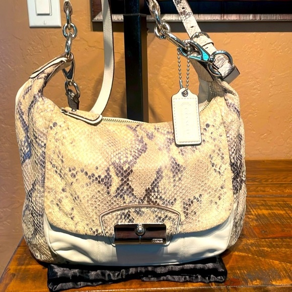 Coach | Bags | Coach Python Leather Hobo Crossbody Bag Euc Needs ...